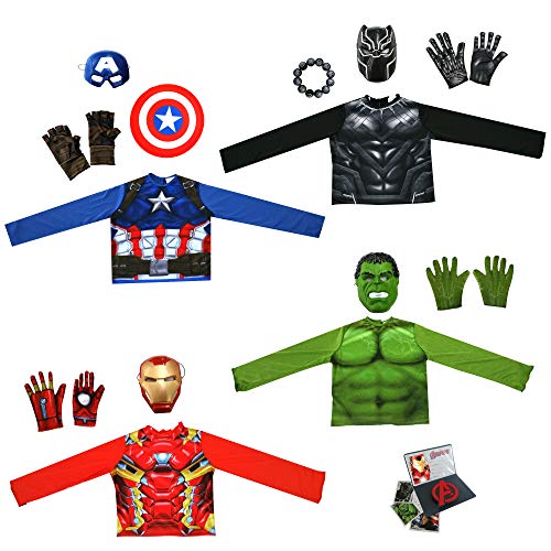 Imagine by Rubie's Marvel Avengers Play Trunk with Iron Man, Captain America, Hulk, Black Panther Costumes/Role Play * Amazon Exclusive , Multi-color