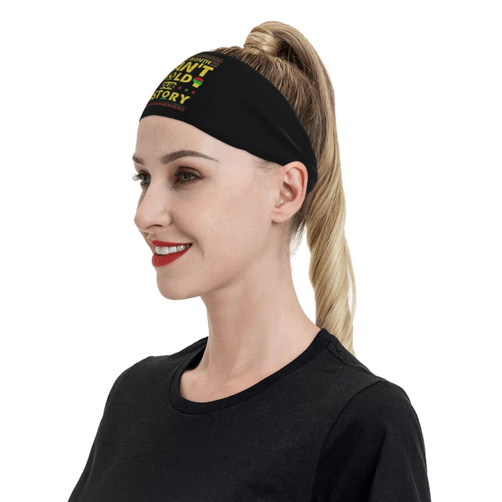One Month Can't Hold Our History Running Headband for Men Outdoor Sports Workout Sweatband