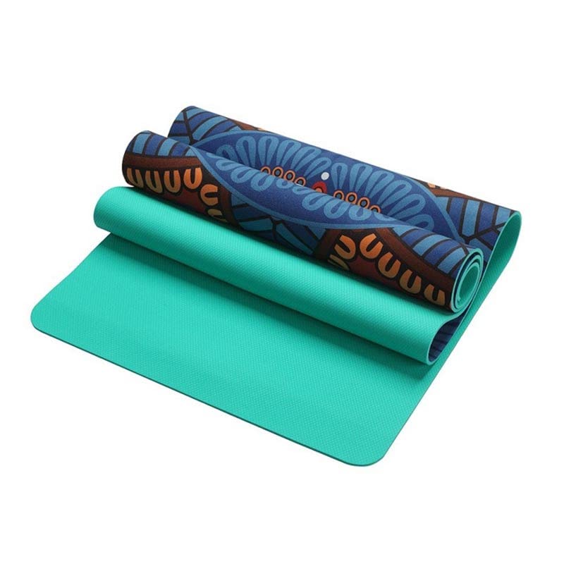 N/A 5.5 MM Suede TPE Yoga Mat Pad Non-Slip Slimming Exercise Fitness Gymnastics Mat (Color : A)