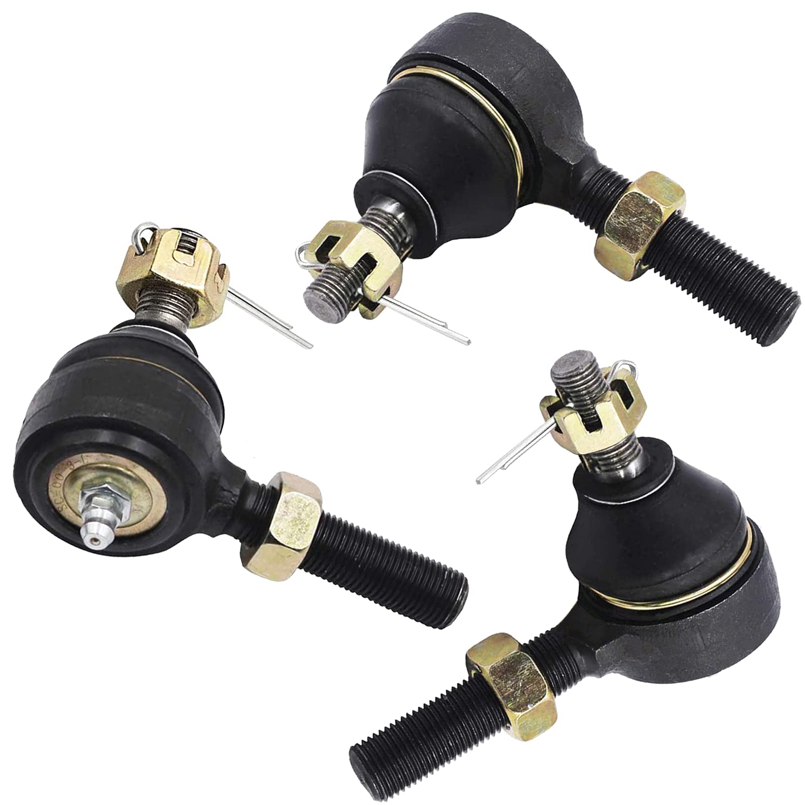 MOSNAI Club Car DS Tie Rod End kit for Club Car DS G&E 1976-2008 Golf Carts Driver OEM #7540 and Passenger Side #7539(2 PCS Left Drive Side + 1 PCS Right Passenger Side Hand Thread)