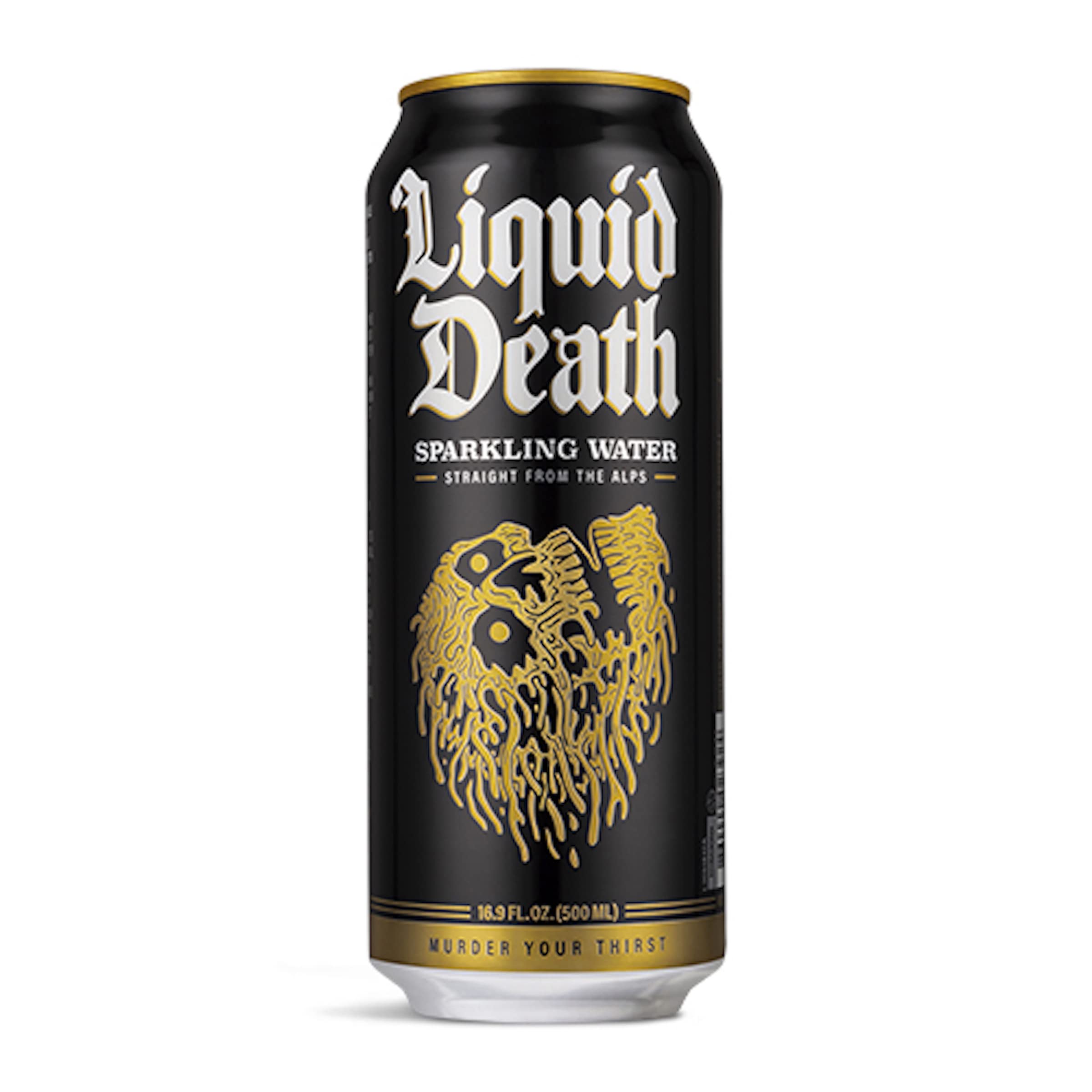 Liquid Death, Sparkling Mountain Water, Real Mountain Source, Natural Minerals & Electrolytes, 18-Pack (Tallboy Size 16.9oz Cans)