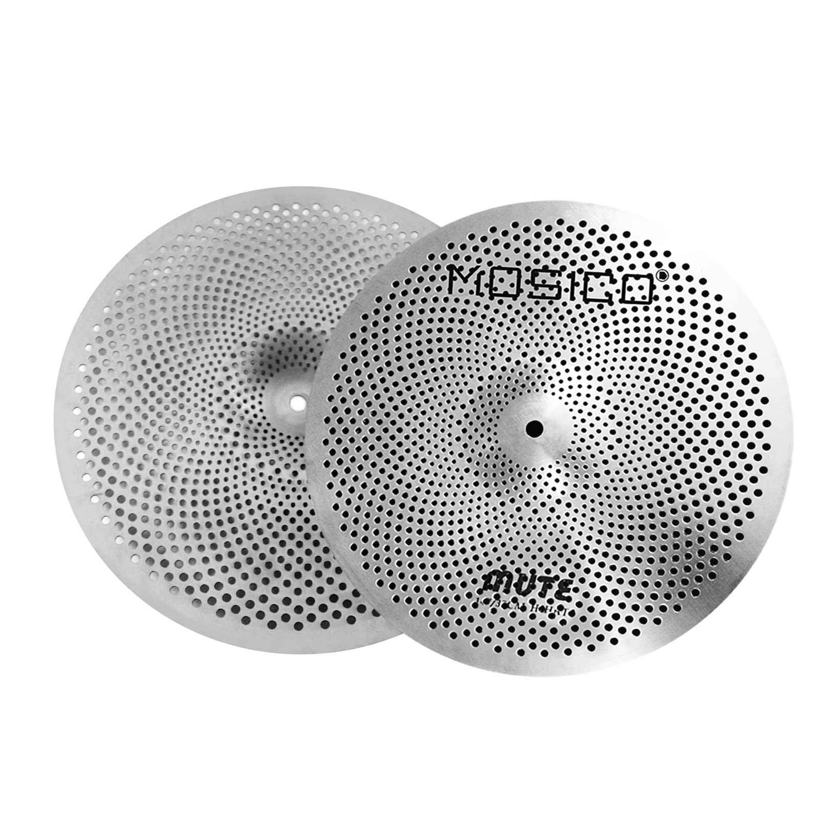 Mosico Low Volume Cymbal Pack 10”Splash 14”Hi-hats 16”Crash 20"Ride Quiet Cymbal Plus a Free Cymbal Bag 5 PCS Drum Practice Cymbal Set for Beginner