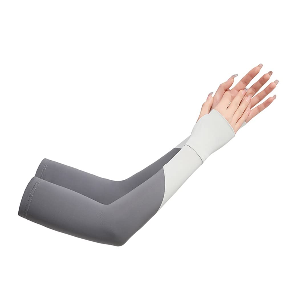n/a Ice Sleeve Summer Ice Silk Sleeve Sleeve Men and Women Splicing Extended Outdoor Armguard Sleeve (Color : B, Size : One Size)