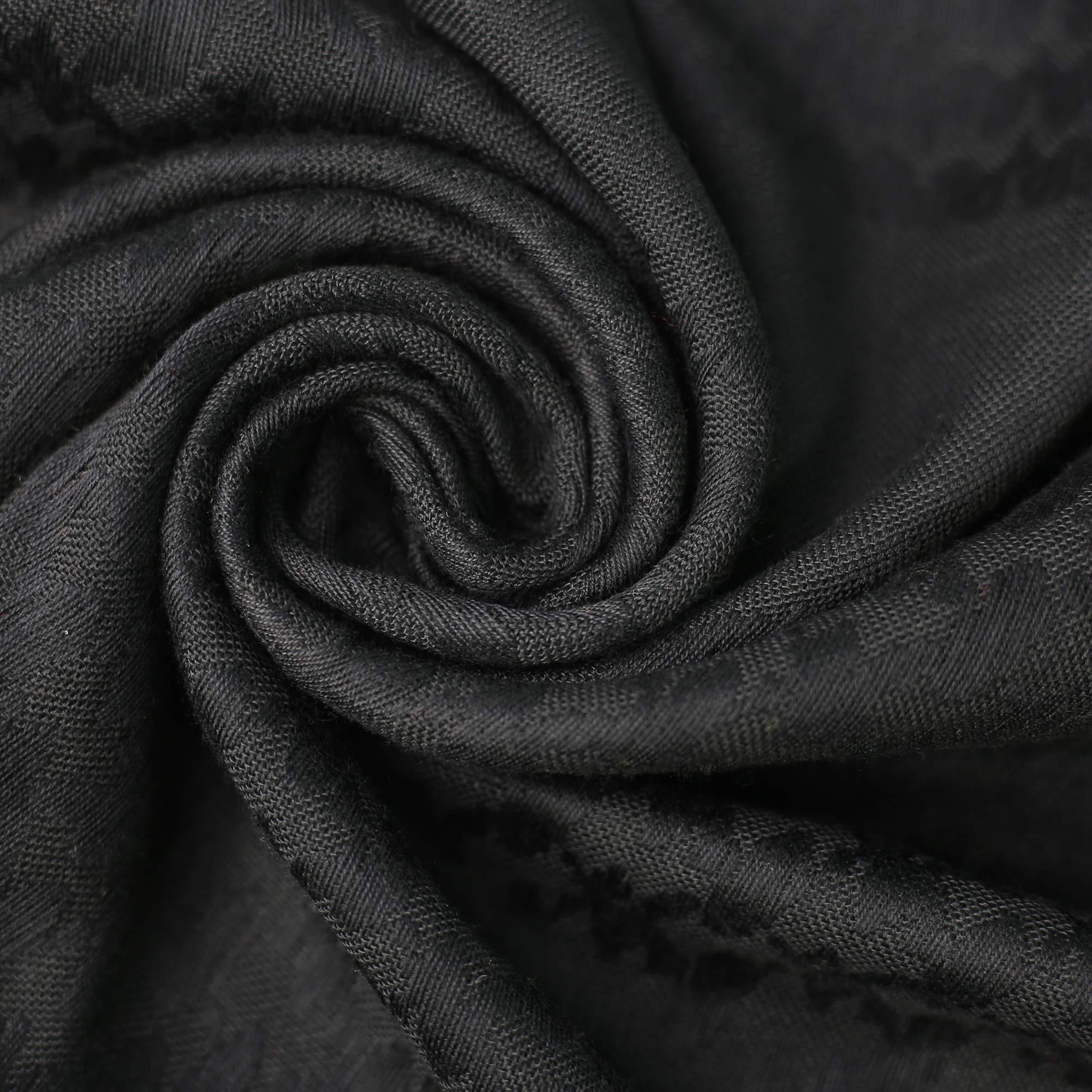 Luxns Military Shemagh Tactical Desert Scarf / 100% Cotton Keffiyeh Scarf Wrap for Men And Women/Black 43"x43"