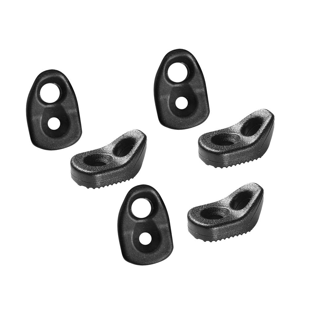 Jili Online 6X Black Kayak D Ring Single Eyelet Tie Down Loop Deck Fitting Rigging Kits