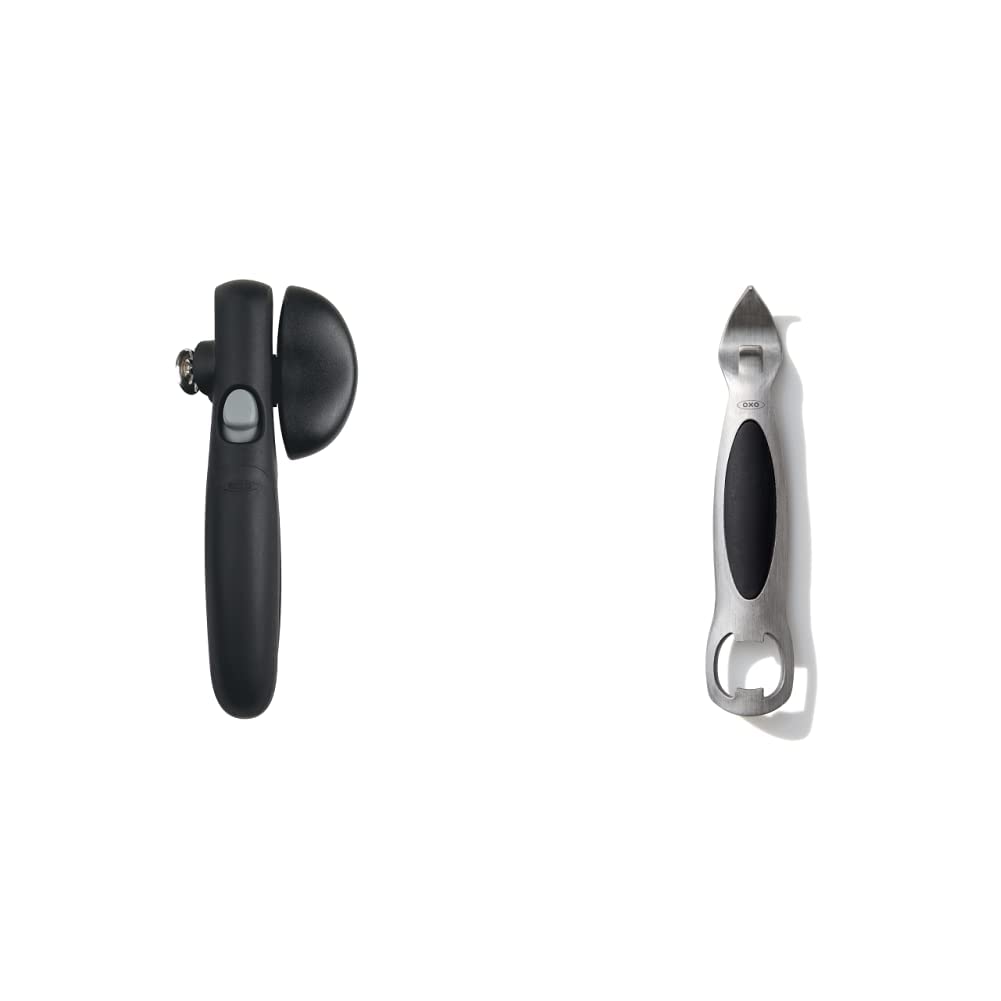 OXO Good Grips Snap Lock Can Opener & SteeL Stainless Steel Bottle and Can Opener