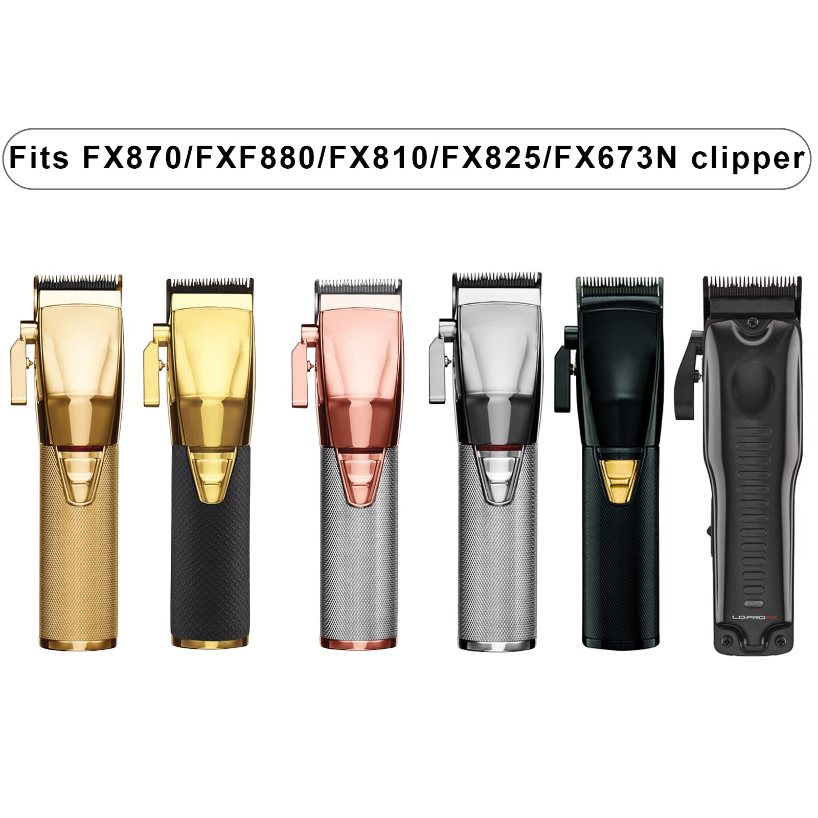 Replacement Blades compatible with BaBylissPRO Barberology Replacement Clipper fade Blades compatible with FX870/FXF880/FX810/FX825/FX673N
