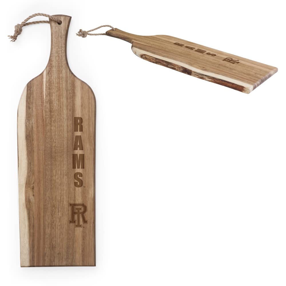 PICNIC TIME NCAA TCU Horned Frogs Artisan 24" Acacia Charcuterie Board with Raw Wood Edge, Cheese Board, Serving Platter, (Acacia Wood)