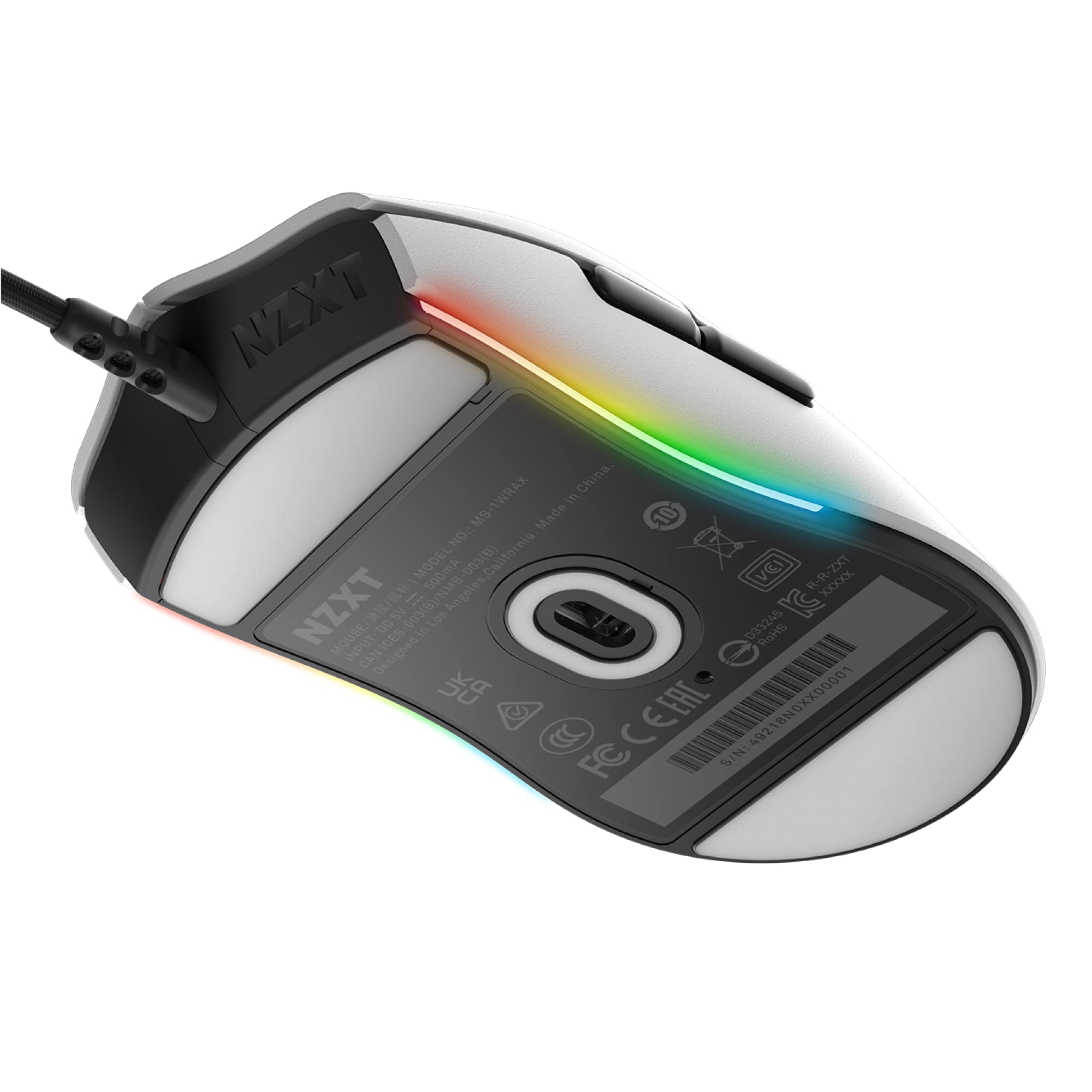 NZXT Capsule Streaming Microphone and Lift Gaming Mouse Bundle | White