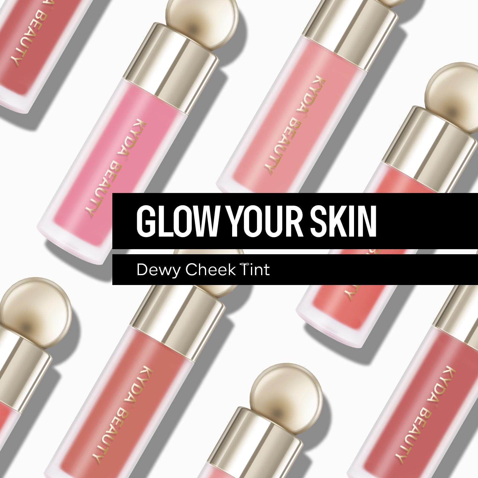 KYDA Liquid Blush, Matte Tinted for Cheeks, Lasting Dewy Finish, High Pigment Soft Creamy Blush, Blendable Lightweight Cover-Cool Pink