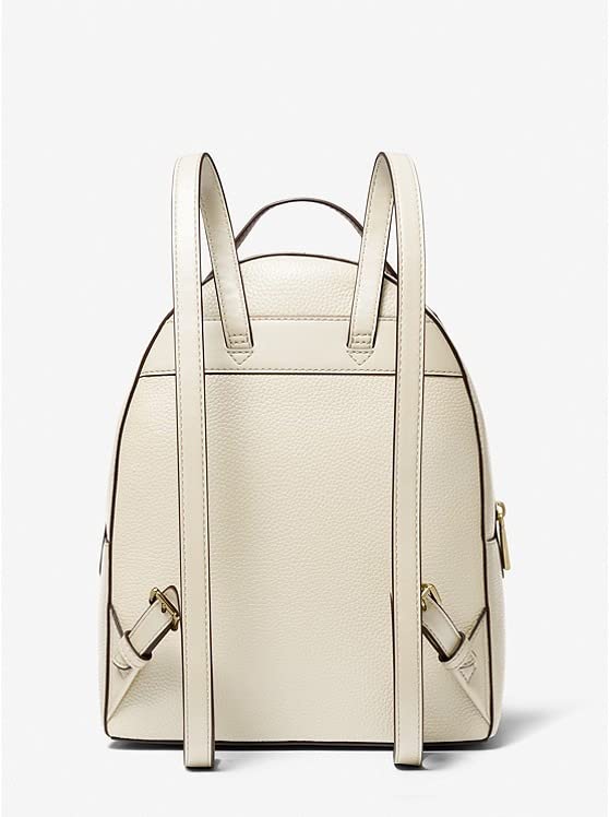 Michael Kors Valerie Medium Pebbled Leather Fashion Backpack (Lt Cream)