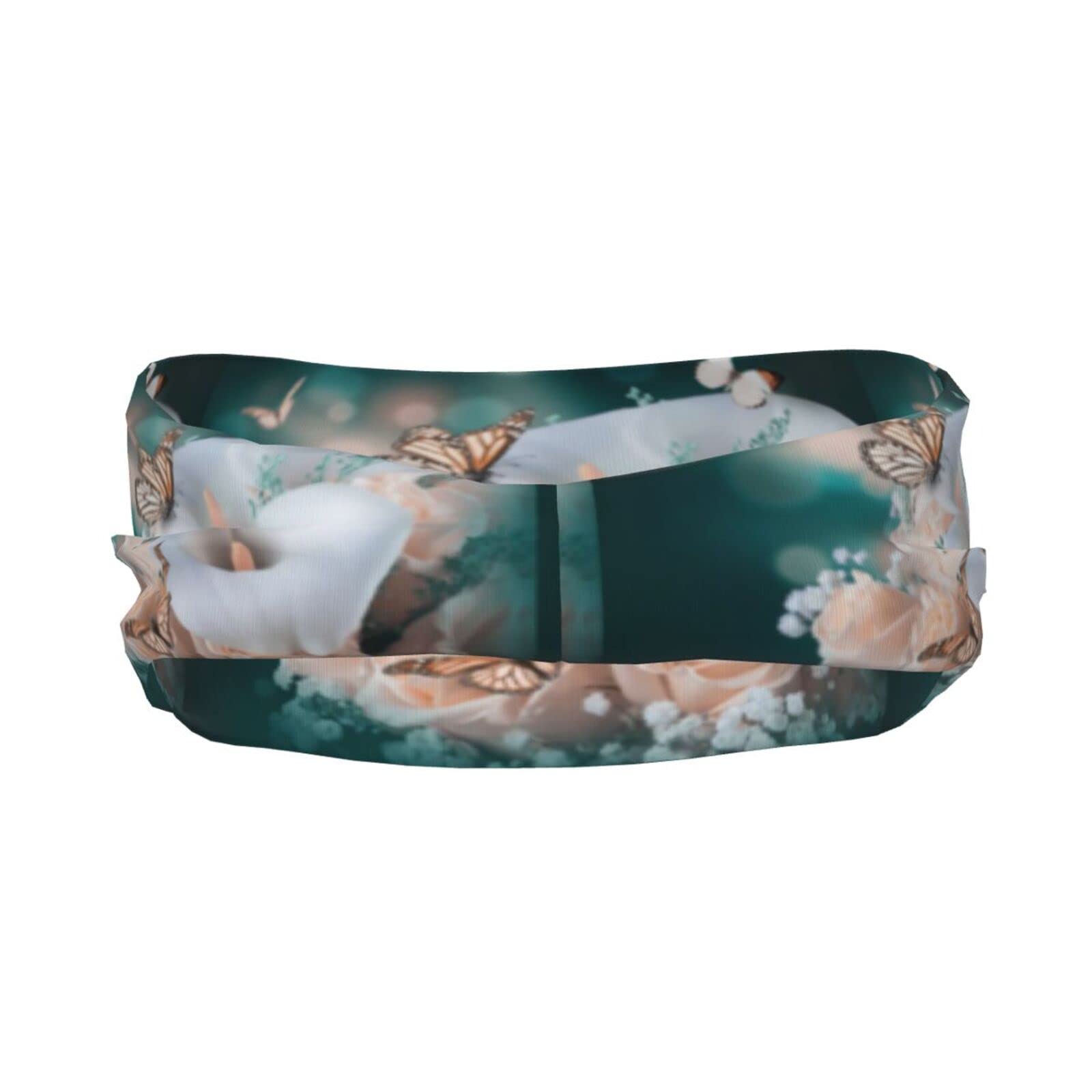 Outdoor Travel Headband Common Callalily Butterfly Head Wrap Non-Slip Sweatbands