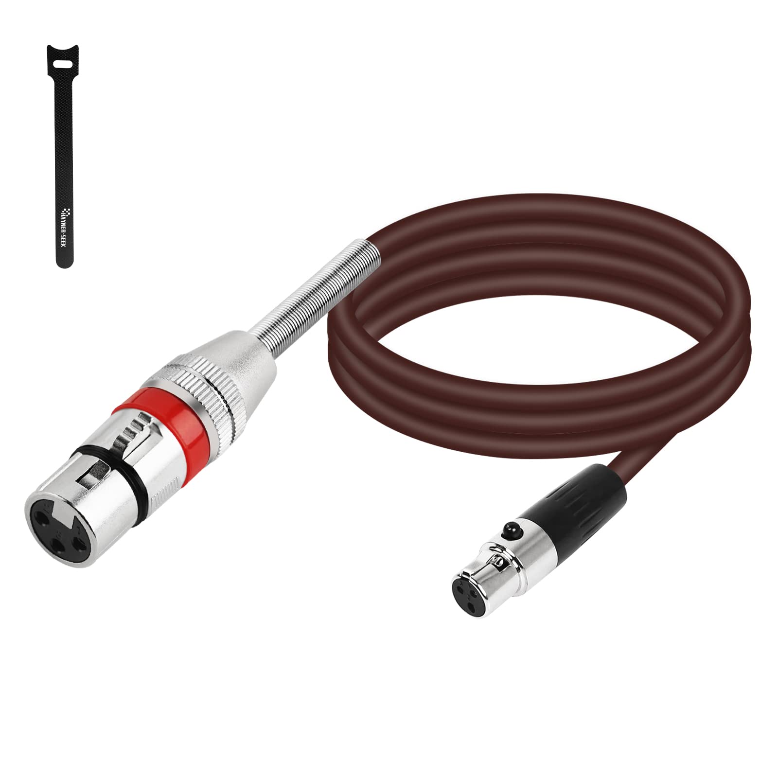Mini XLR to XLR Male to Male 48V Phantom Power Supply Microphone Cable High Grade Low Noise Microphone Patch Cables, 7.2 feet (2.2meters)