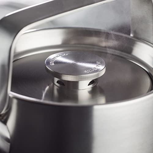 KitchenAid Teakettles Stainless Steel Whistling Teakettle, 1.9 Quart - Brushed Stainless Steel