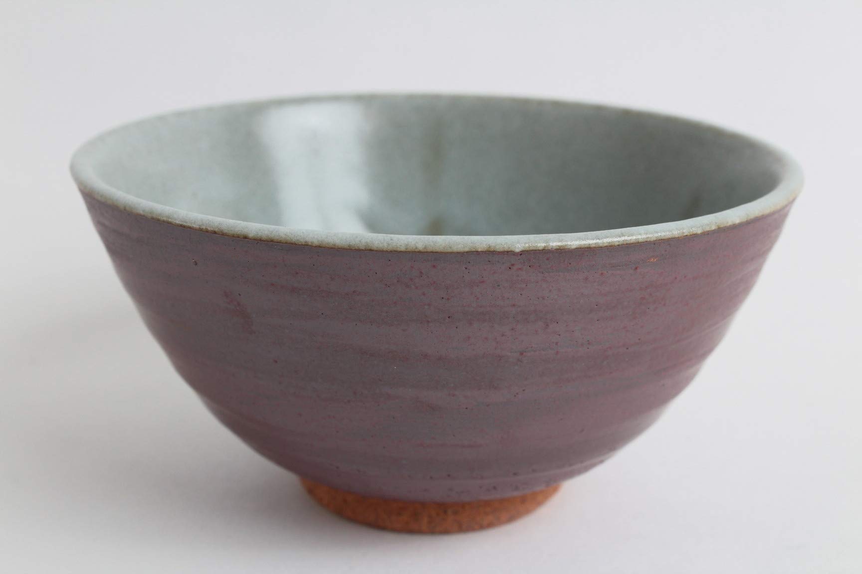 Mino ware Japanese Pottery Rice Bowl Matte Wine Red Akagusuri made in Japan (Japan Import) KSC005