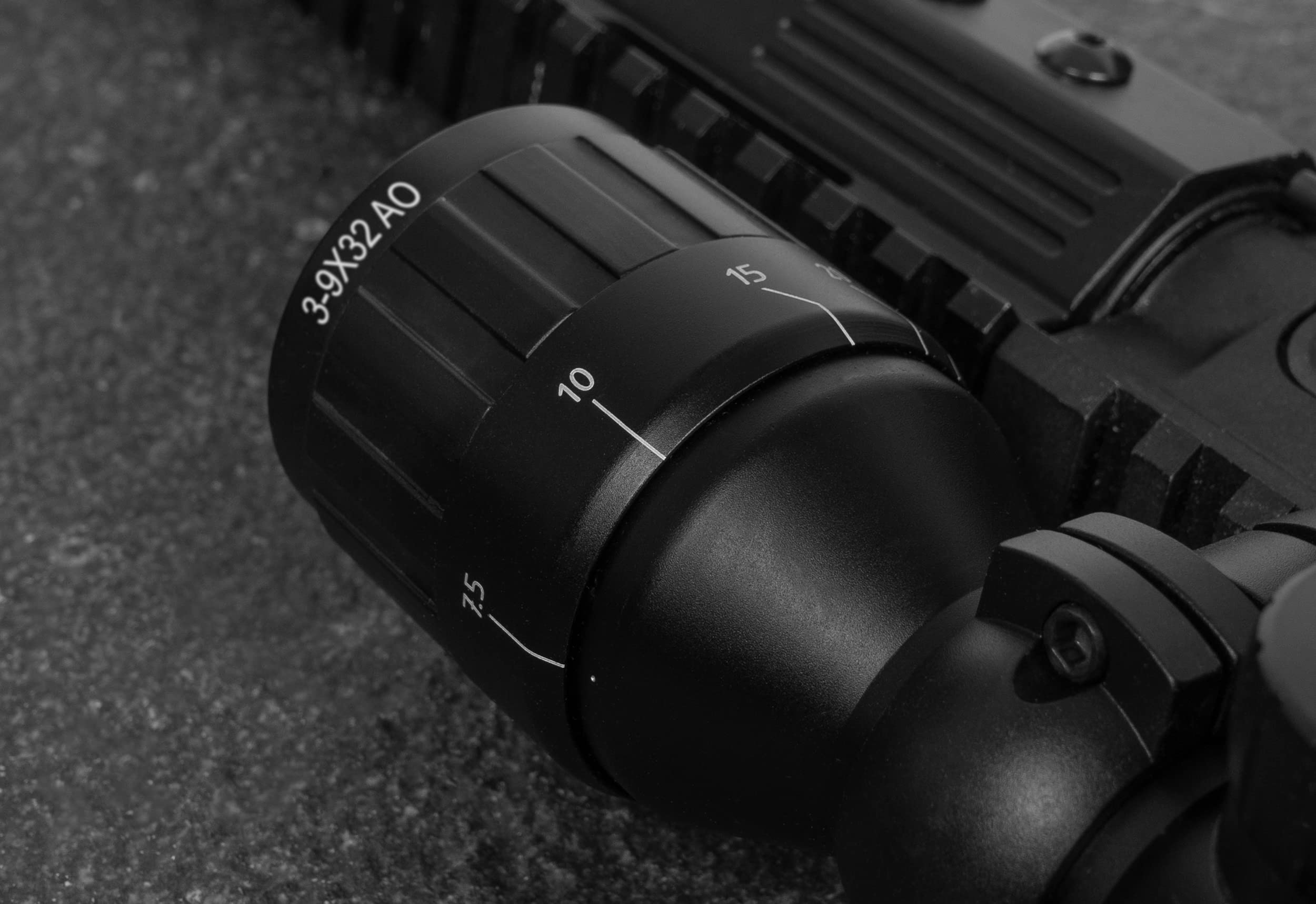 Monstrum 3-9x32 AO Rifle Scope with Illuminated Range Finder Reticle and Parallax Adjustment | ZR251 Slim Series Offset Scope Mount | Flat Dark Earth | Bundle