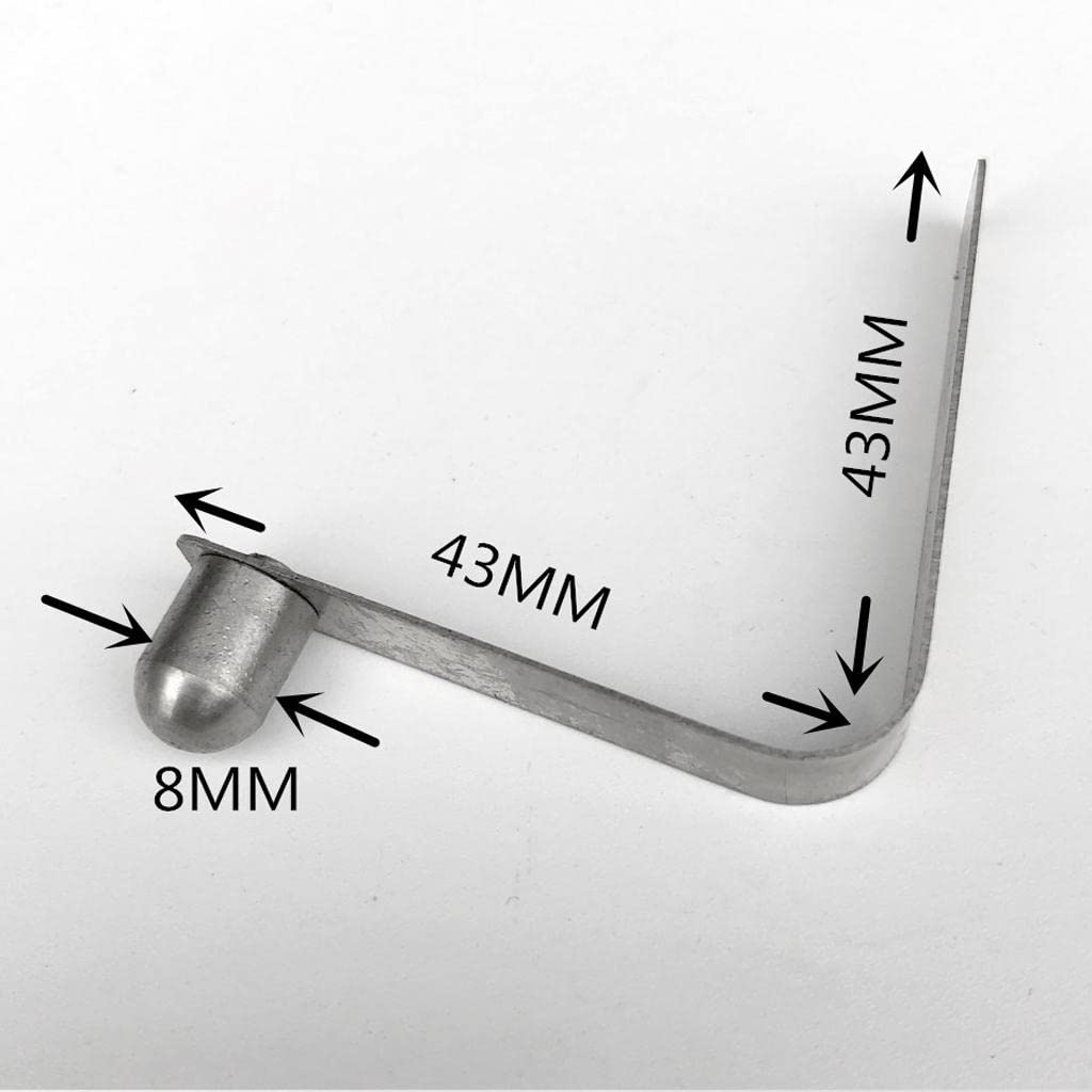 LEIPUPA 43mm Solid Stainless Steel Tent Pole Push Button Spring Replacement (Silver)