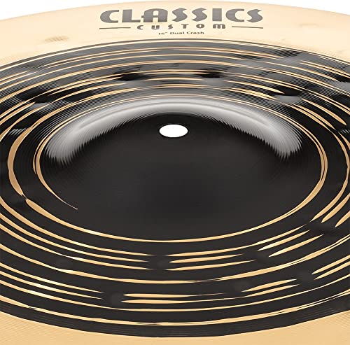 Meinl Cymbals Classics Custom Dual 16" Crash Cymbal for Drum Set, Dark/Brilliant β Made in Germany β B12 Bronze, 2-Year Warranty, (CC16DUC)