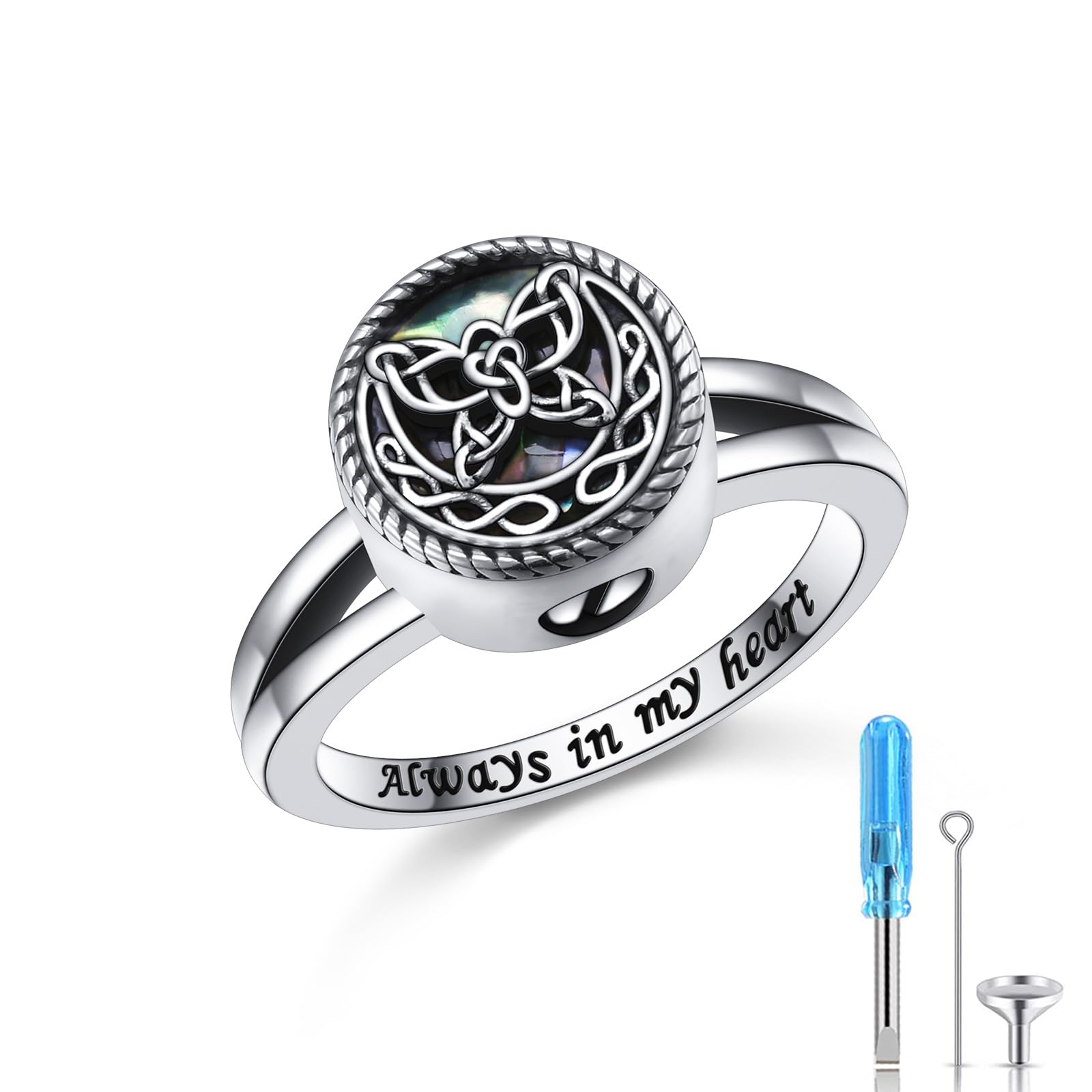 Mother's Day Evil Eye Ring S925 Sterling Silver Adjustable Eye Rings for Women Jewelry