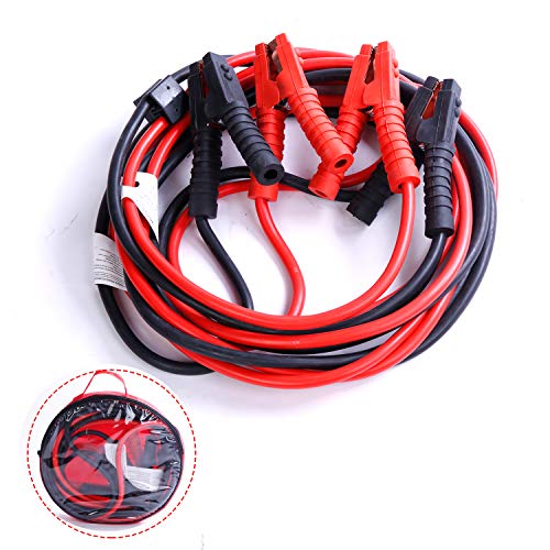 JRS Auto Jumper Cables 1 Gauge 1200AMP 20Ft Heavy Duty Automotive Booster Cables for Car Truck