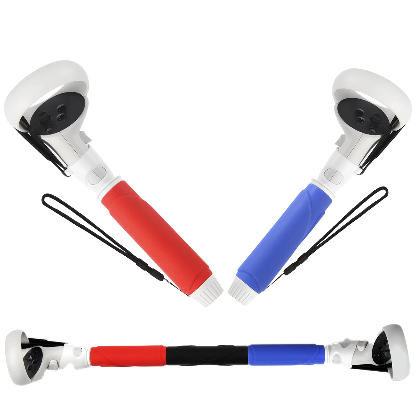 OOAVR Upgraded Handles Extension Grips for Meta/Oculus Quest,Quest 2 Controller Playing VR BeatSaber Games, Sturdy,Comfortable to Grip