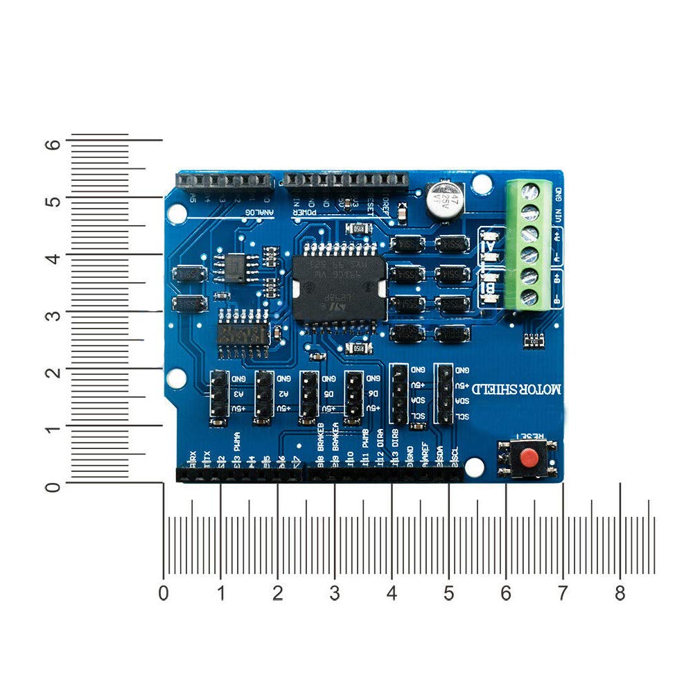 KOOBOOK 1Pcs L298P Shield R3 Motor Driver Module Expansion Board H-Bridge 2A for Arduino UNO 2560