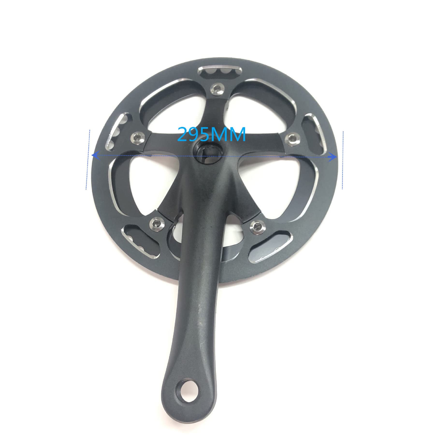 Mountain Bike Crankset Square Taper 44/46/48/52T Chainring with 170mm 104 BCD Crank Arms, Aluminum, Split-Lock Crank, Bottom Bracket Bolt for Mountain Road Bike Fixed Gear Bicycle