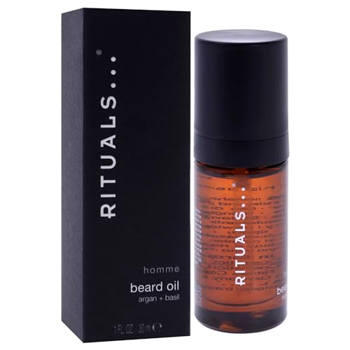 RITUALS Homme Invigorating Beard Oil - Nourishing & Conditioning Oil with Argan & Basil - 1.0 Fl Oz