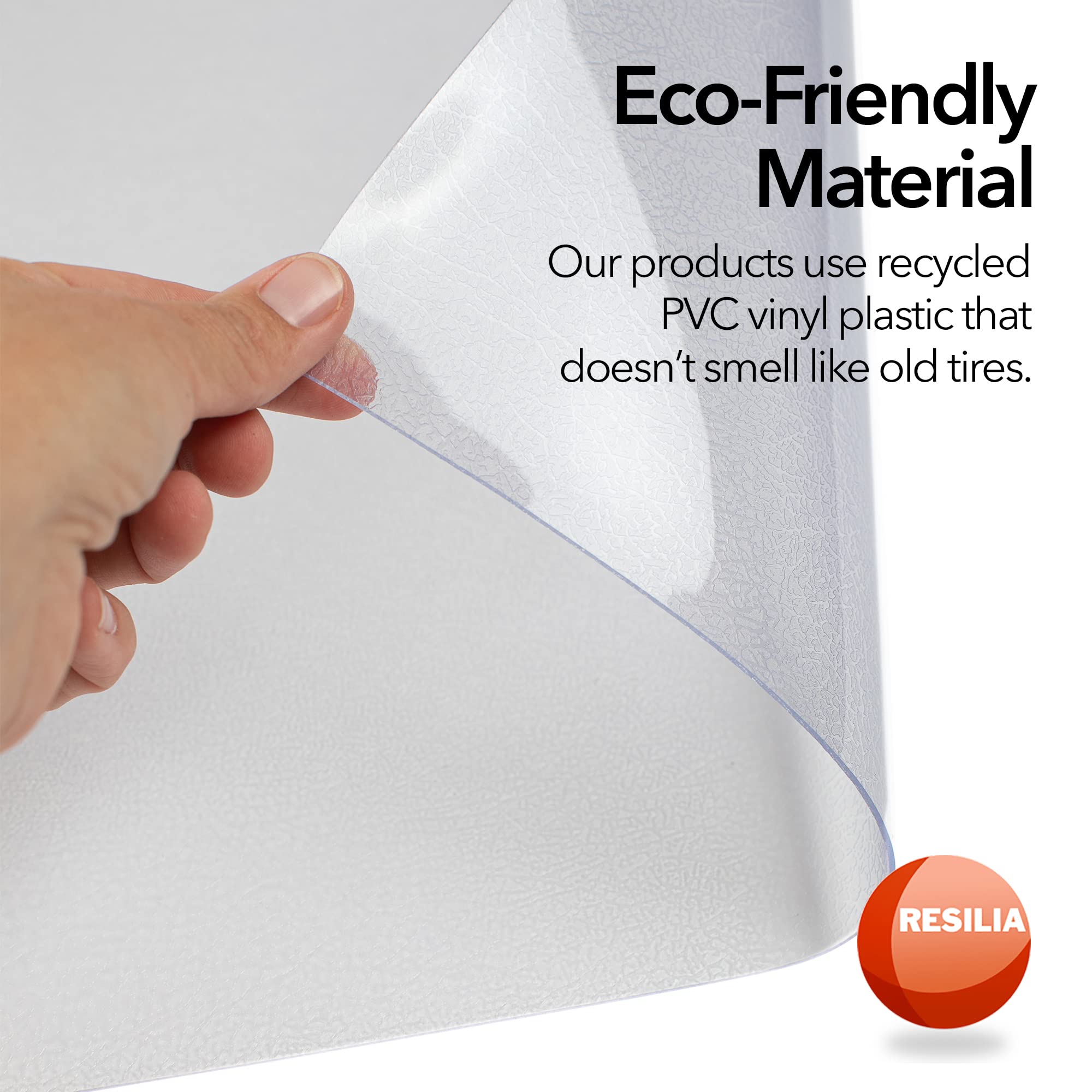 Resilia - Garage Shelf Liners, Compatible with Fleximounts, Fits Floating & Overhead Garage Storage Racks, Ceiling and Wall-Mount Shelf Liners, 48 Inch x 48 Inch Heavy-Duty Textured Vinyl, Clear