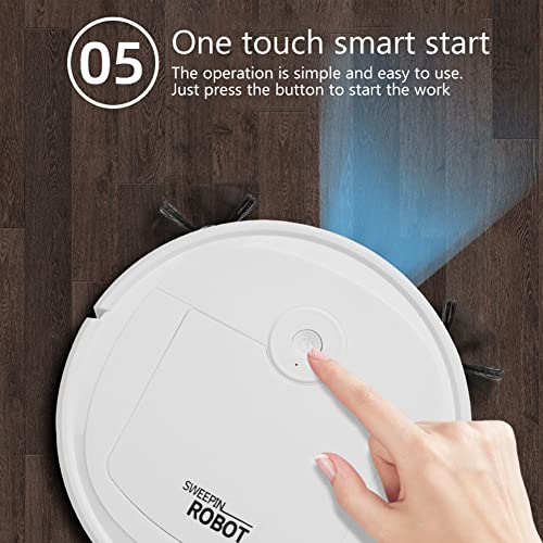 TOCHCA Robotic Vacuum Intelligent Low Noise Floor Sweeper Dust Catcher Carpet Cleaner,Black