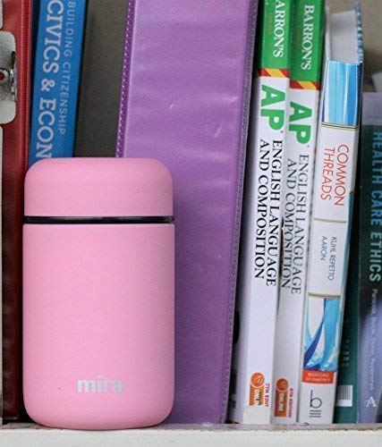 MIRA Kids Lunch Bundle with 7oz Insulated Bullet Flask (Taffy Pink) and 13.5oz Insulated Food Jar (Rose Pink)