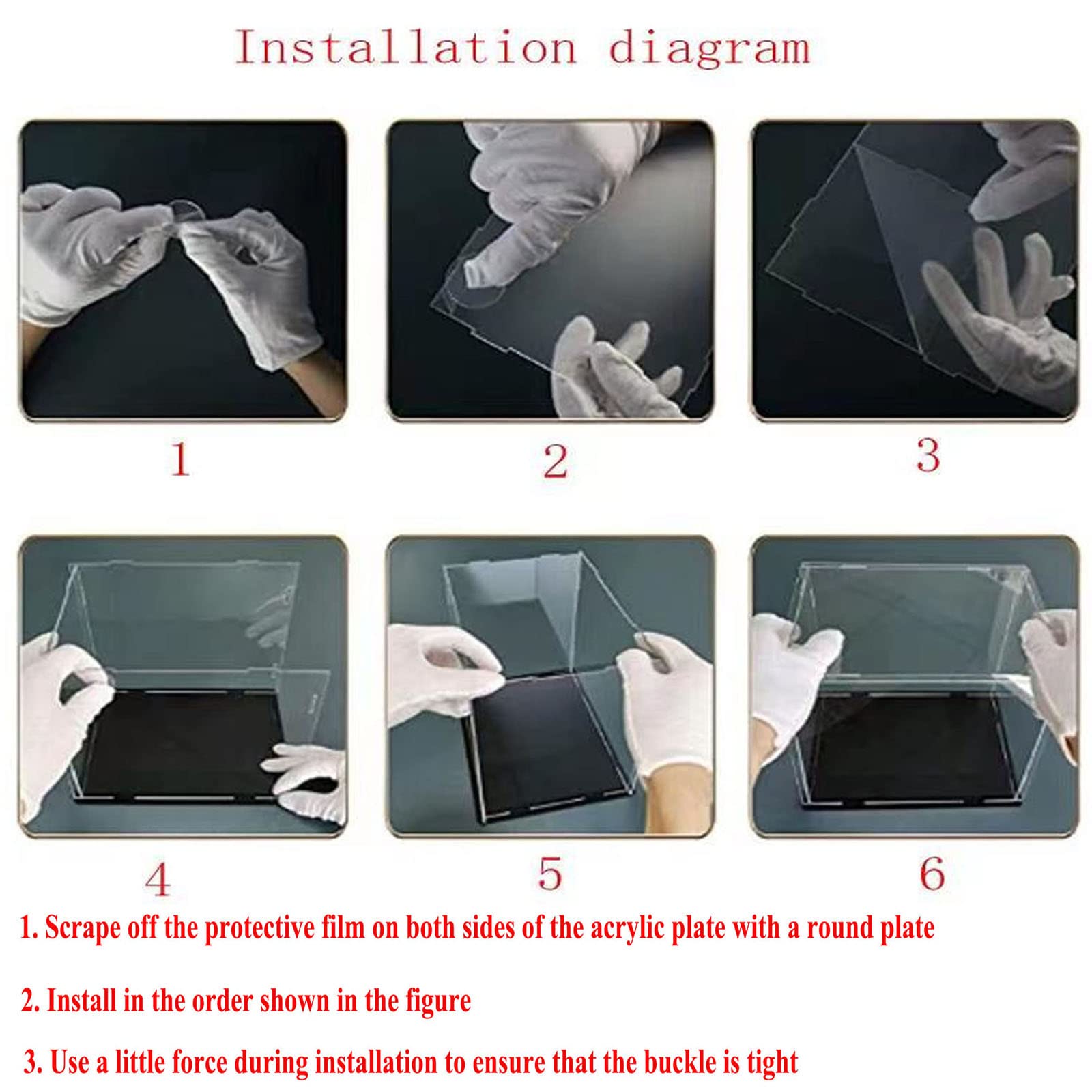 Openable Clear Acrylic Display Case Box ,Versatile Collectibles Display Dustproof Showcase with Thickening Base,for Display Action Figures Home Storage Organizing Toys (8x4x6 inch/20x10x15cm)