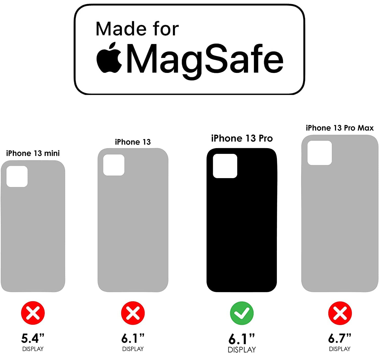 OtterBox Symmetry Series+ Antimicrobial Case with MagSafe for iPhone 13 Pro (Only) - (Not Compatible with Other iPhone 13 Models) - Non-Retail Packaging - Navy Captain Blue