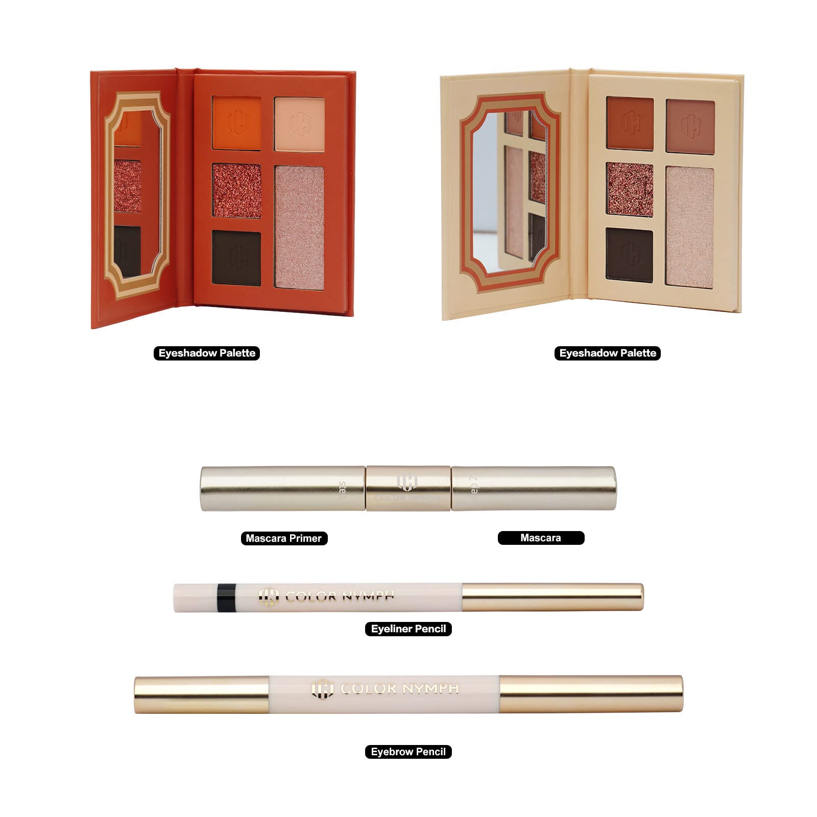 Travel Makeup Kit Eyeshadow Make up Set, All in One Makeup Kit for Beginners Included Eyeshadow Palette, Mascara, Eyeliner Pencil, Eyebrow Pencil