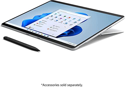 Microsoft 13" Multi-Touch Surface Pro X, SQ1, 8GB RAM, 128GB SSD, PixelSense Display, Adreno 685 GPU, Bluetooth 5.0, Windows 11 Pro (Wi-Fi Only, Platinum) (Renewed)