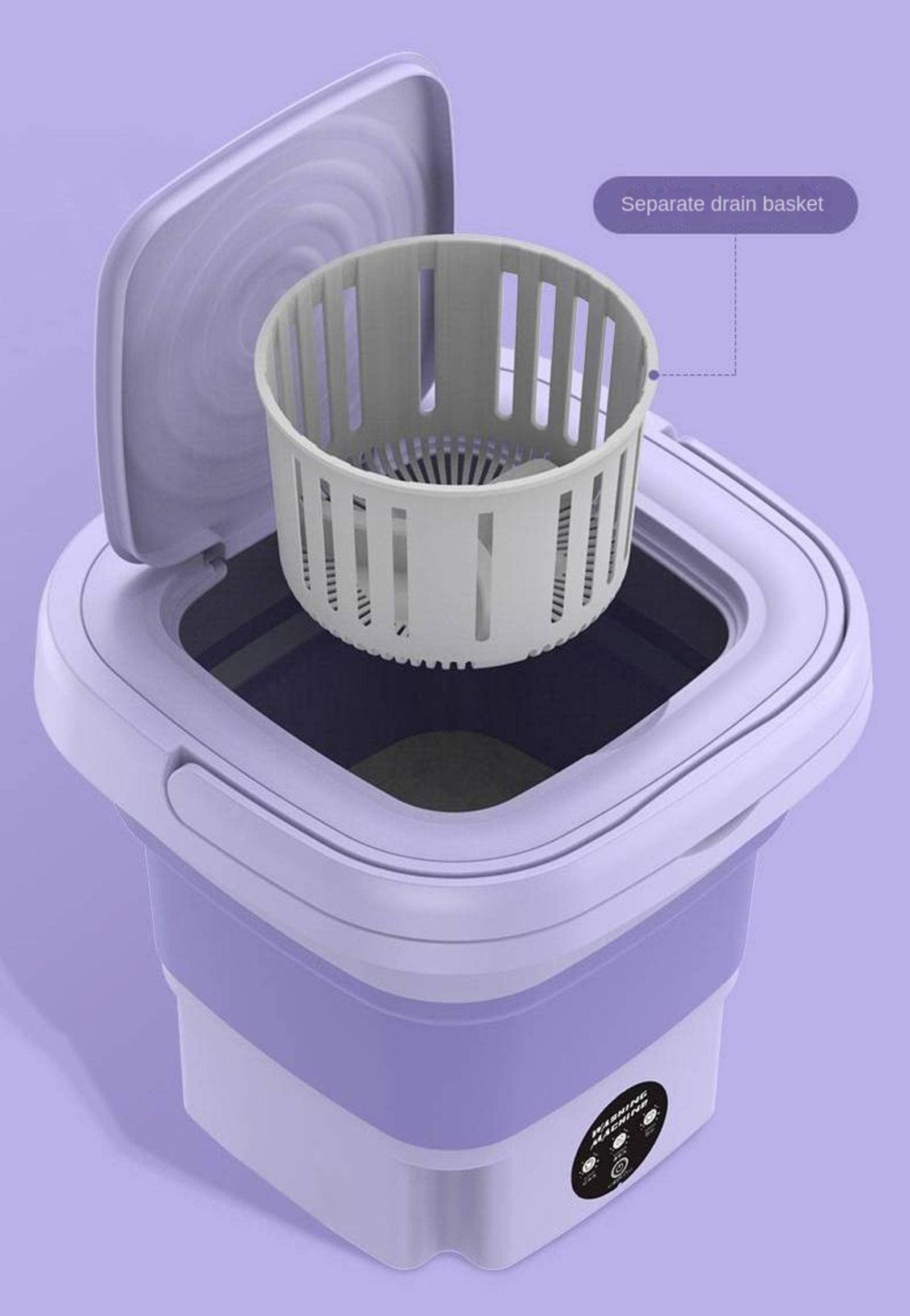 Little Washing Machine,Folding Washing Machine Mini Portable Household Fully Automatic Washing And Stripping Integrated Cleaning Machine
