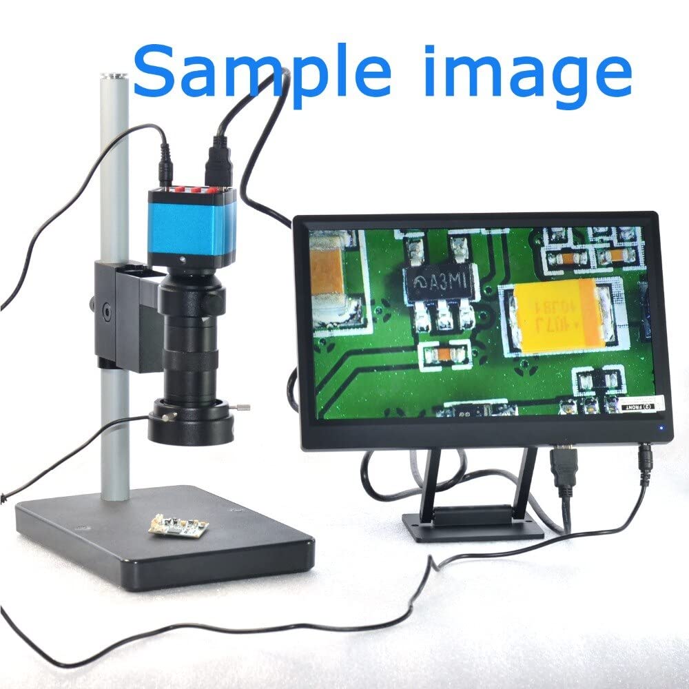 Microscope Accessories Kit for Adult Microscope Digital Eyepiece camera-14MP HDMI H_D USB Digital Industry Video Microscope Camera Set with 100X C-Mount Lens Accessory