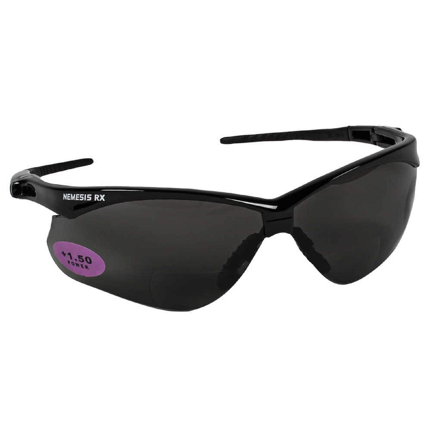 Kleenguard V60 Nemesis RX Safety Eyewear 22518, Smoke +2.0 Lens Bifocal (3 Pair)