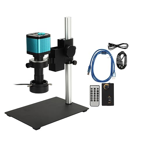 Microscope Camera, 400-700nm Wide Application High Definition Multimedia Interface Digital Industry Camera 100β240VAC Adjustable LED Light for Industrial Use (US Plug)