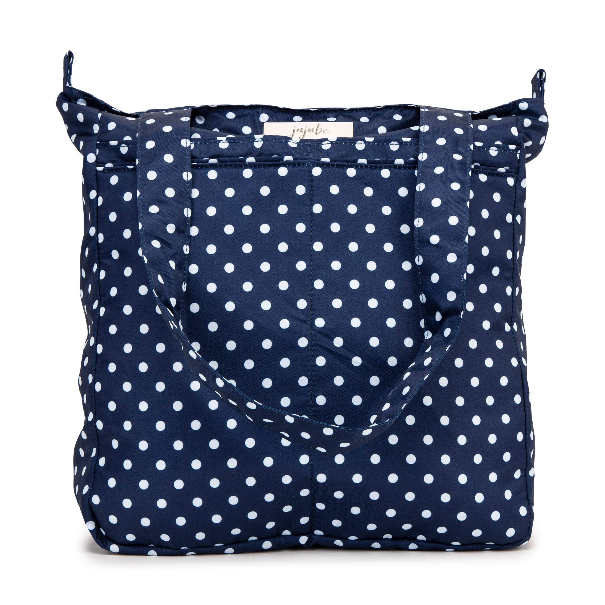 JuJuBe | Be Light Zippered Tote Bag | Foldable Shoulder Bag with Organization Pockets for Diapers, Gym, Travel | Navy Duchess