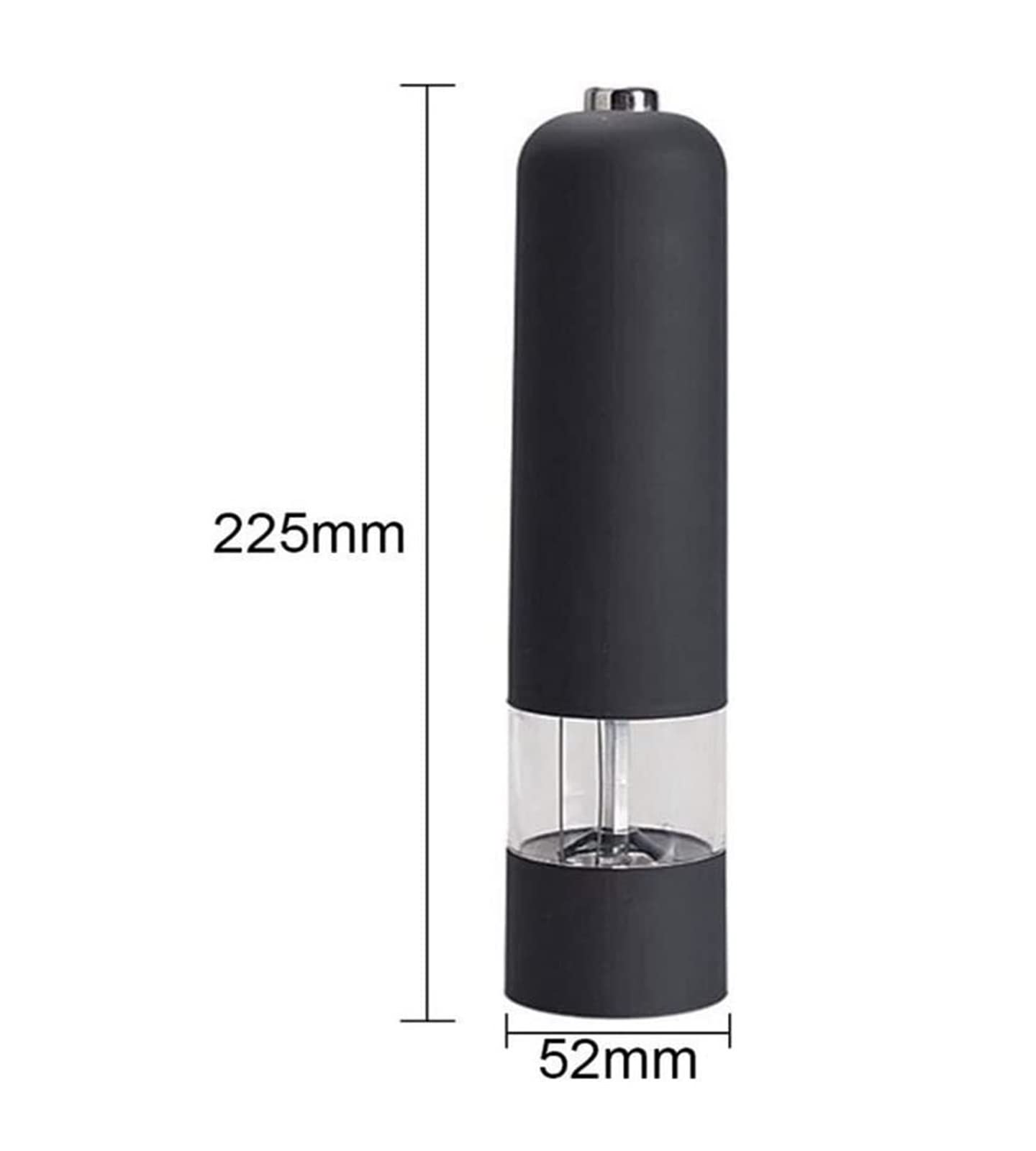Pepper Grinder Pepper Mill Electric Salt And Pepper Grinder Set,Automatic, Battery Operated ABS Spice Mills Pepper Grinders Pepper Mills (Color : Yellow, Size : 22.5 * 5.2cm)