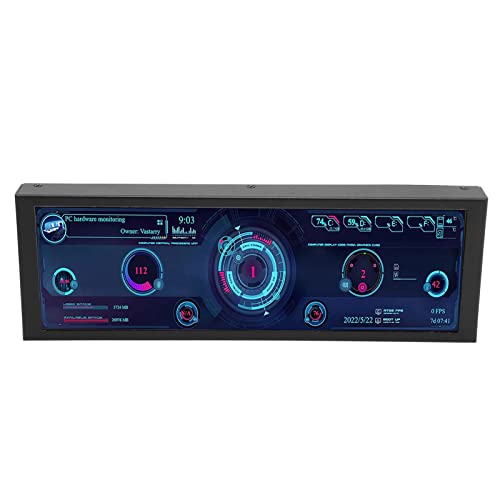 VINGVO Computer CPU Monitor, IPS Screen PC CPU Monitor 7.9 Inch for Chassis