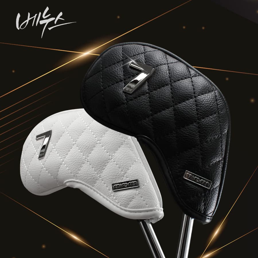 MIRORM Venus Golf Iron Covers/ 9pcs Set Golf Head Covers/Golf Club Covers (Venus Black)