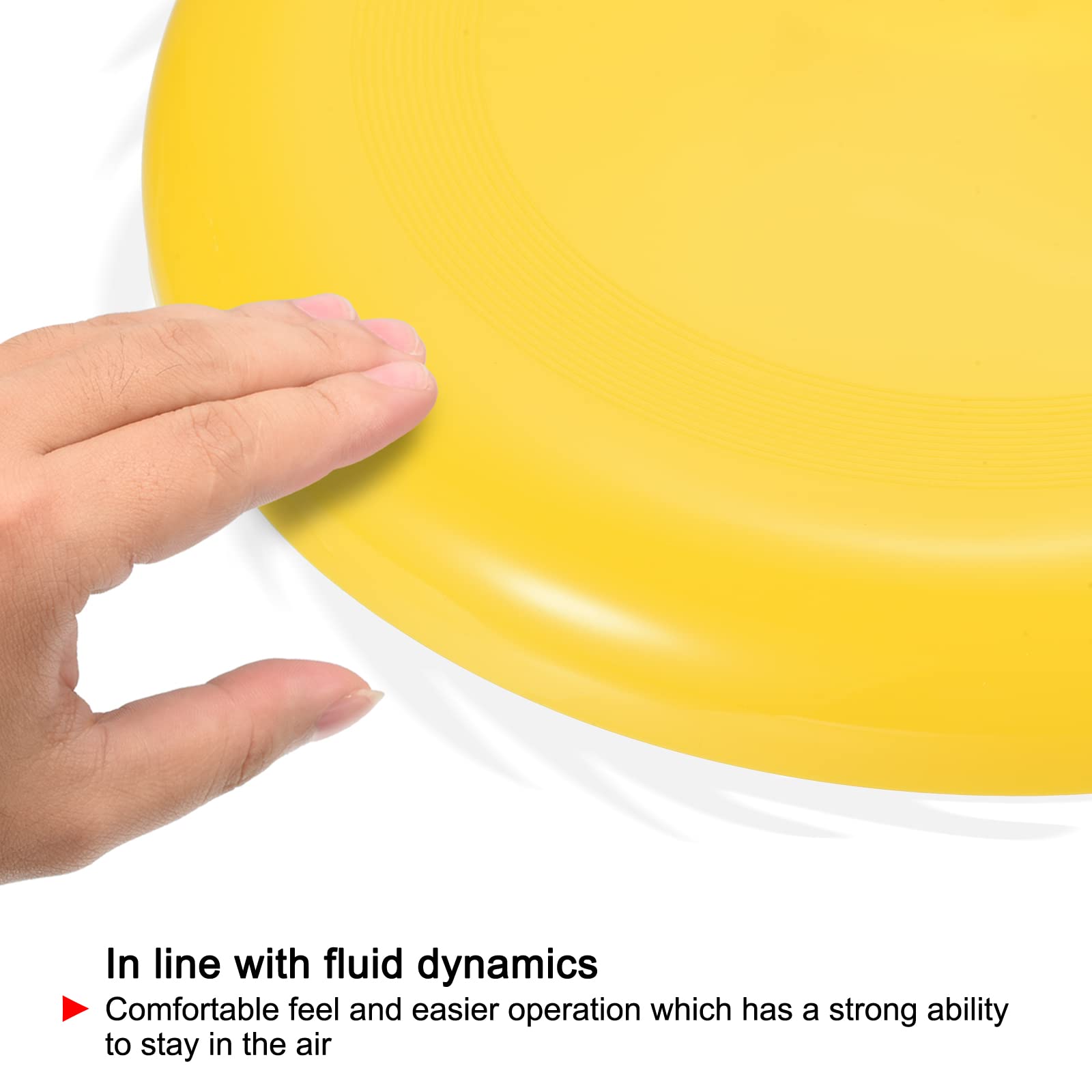 PATIKIL 9 Inch Flying Disc, 4 Pack 60g PP Flexible Throwing Disks Sporting Disc for Outdoor Beach Game Competition Golf Driver Training, Yellow/Blue