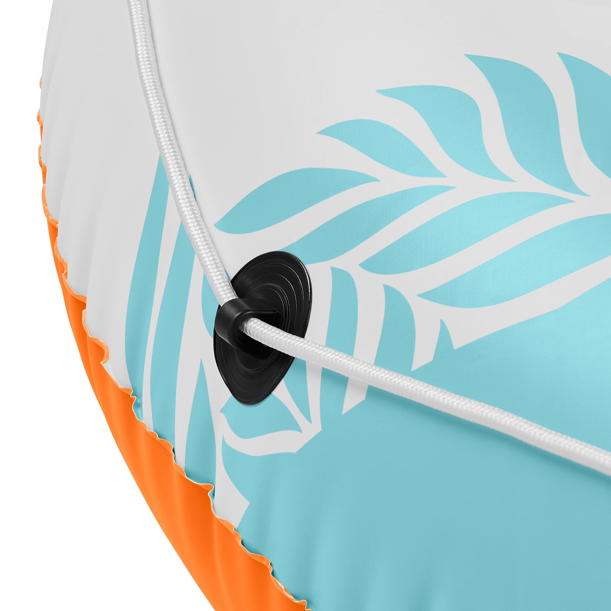 ﻿Retrospec Weekender Float River Tube for Lakes, Rivers, and Pools ﻿with 2 Cup Holders, Built-in Backrest and Wrap Around Grab Rope for Easy Transport - Creamsicle - 48” Inflated - 53” Deflated﻿