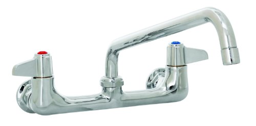 T&S Brass 5F-8WLX10 5F-8Wlx10, Faucet, Wall Mount, 8-Inch Centers, 10-Inch Swivel Nozzle