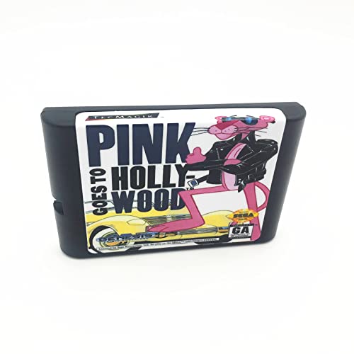 Pink Holly Wood For Sega Mega Drive &r Genesis System 16 Bit MD Games Card