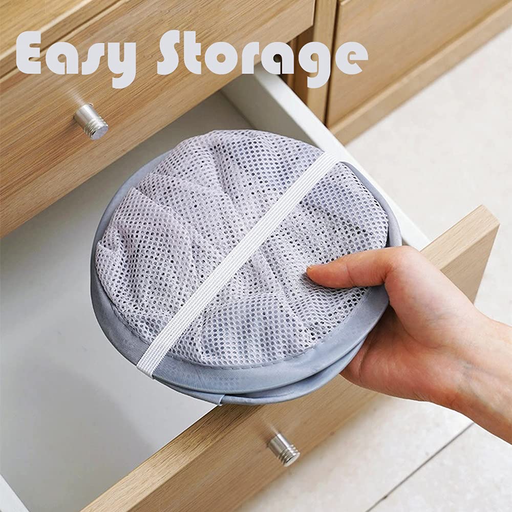 Mesh Collapsible Small Wall Laundry Baskets,Hanging Laundry Hamper,for Hotel, University Dormitory Use by HHSSALIN (1, CLASSIC)