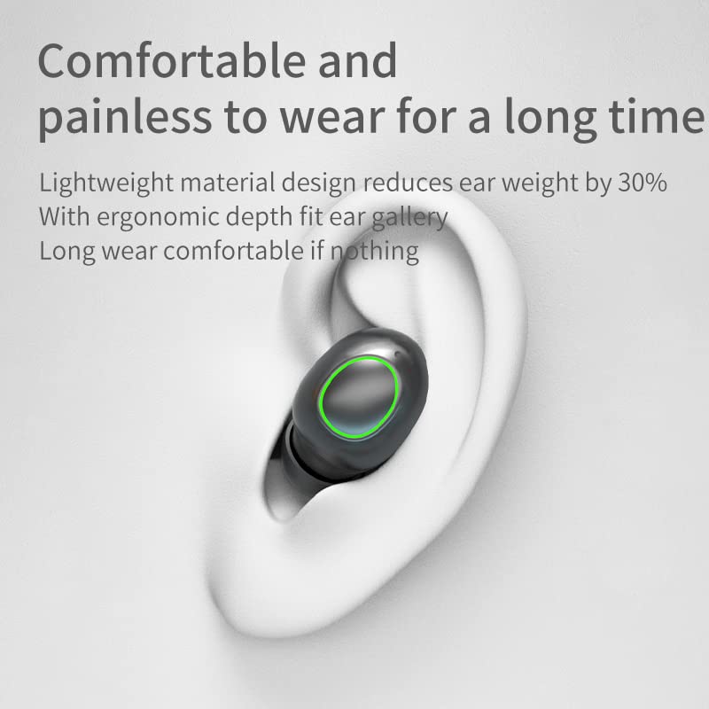 TCDSTAR Original Factory TWS Bluetooth 5.2 LED 9D Stereo HiFi Mini Touch Digital Breathing Light in-Ear Sport Earphone
