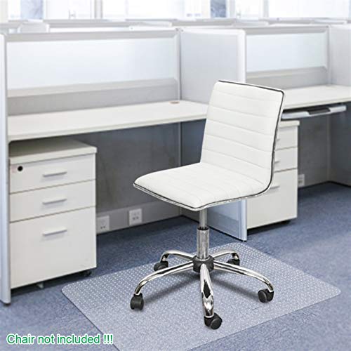 Kcelarec Office Chair Mat for Carpet,Computer Desk Chair Mat with Nail– Easy Glide Rolling Plastic Floor Mat for Office Chair on Carpet for Work, Home, Gaming (Style 2-35.43 x 47.24 x 0.08)